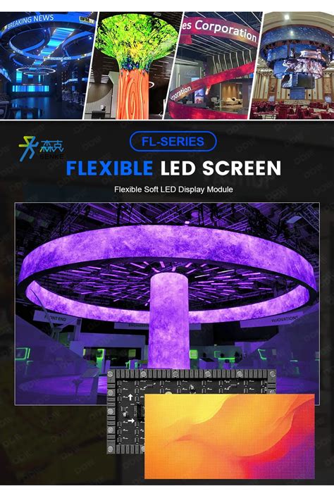 Flexible LED Display Panel P1 25 P3 Refresh Rate 3840Hz China Flexible LED Display And
