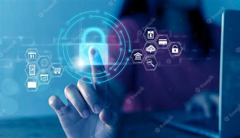 Premium Photo Cybersecurity And Privacy Concepts To Protect Data Lock Icon And Internet