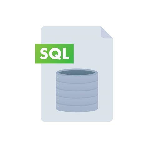 Sql Structured Query Language Icon Label Internet Security And Networking Vector Stock
