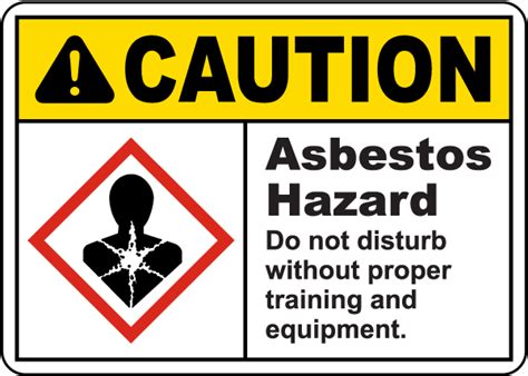 Caution Asbestos Hazard Sign Claim Your 10 Discount