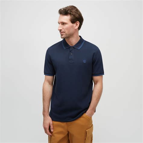 Timberland Polo Tipped Pique Short Sleeve Polo Tb0a5w4y4331 Kolor Granatowy Mężczyźni