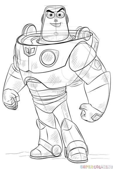 How To Draw Buzz Lightyear Step By Step Drawing Tutorials Toy Story