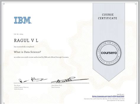 Ragul Vl On Linkedin Datascience Coursera Ibm Techskills Datadriven
