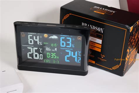 德国代购csl无线气象站室内外温湿度计气压计天气预报器时钟闹钟虎窝淘