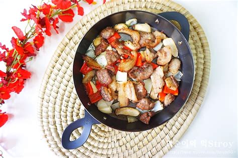 삼겹살 오븐구이 레시피 야채를 곁들인 간단한 삼겹살 요리