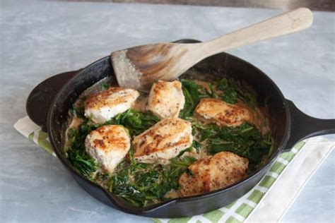 Creamy Chicken Spinach Skillet