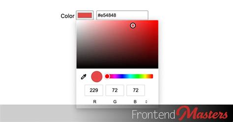 A Color Input That Also Shows The Value Frontend Masters Blog