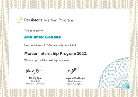 Abhishek Godase On Linkedin Internship Persistent Persistentsystems