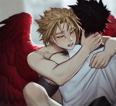 Rule 34 2boys Black Hair Blonde Hair Blush Boku No Hero Academia Dabi