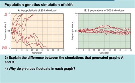 Solved Population Genetics Simulation Of Drift A 9