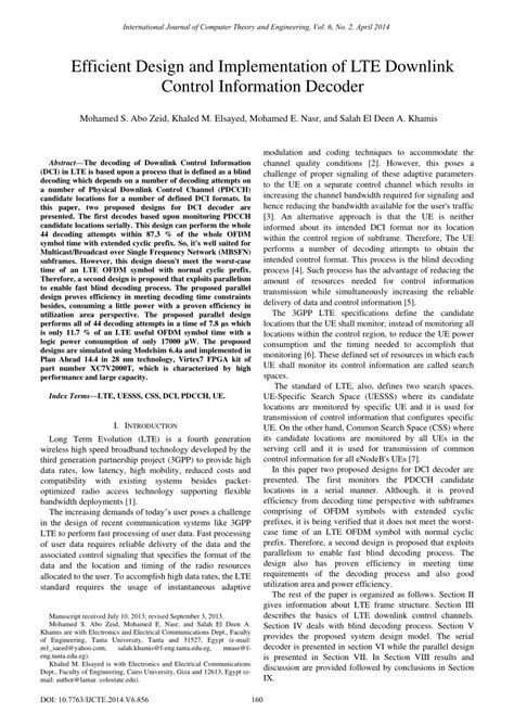 pdf efficient design and implementation of lte downlink control