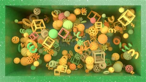 abstract floating objects colliding with each other stock video