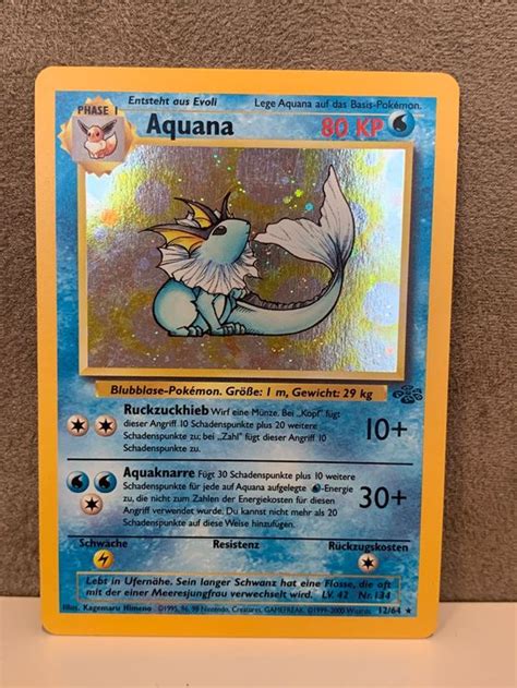1264 Aquana Holo De Pokemon Jungle Dschungel Kaufen Auf Ricardo