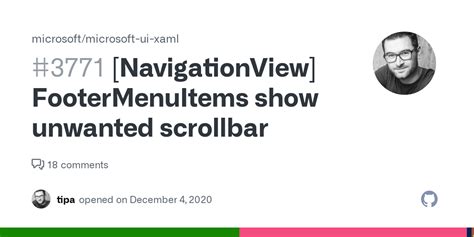 NavigationView FooterMenuItems Show Unwanted Scrollbar Issue Microsoft Microsoft Ui