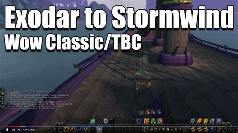 How To Go Exodar To Stormwind Wow Tbcclassic Youtube