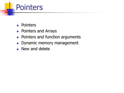 Ppt Pointers Powerpoint Presentation Free Download Id3094509