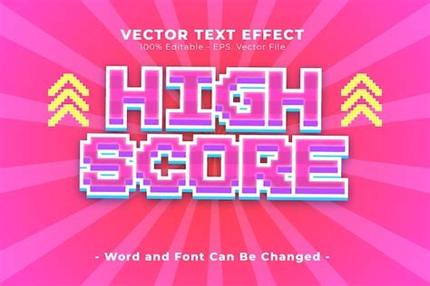 Premium Vector Editable Text Effect Arcade Game Style