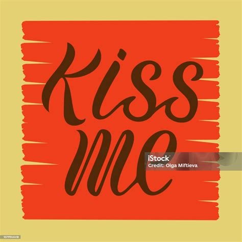 벡터 일러스트 레이 션의 전단지 배너 Invitaion 또는 인사말 카드에 대 한 나를 키스 가을에 대한 스톡 벡터 아트 및 기타 이미지 Istock