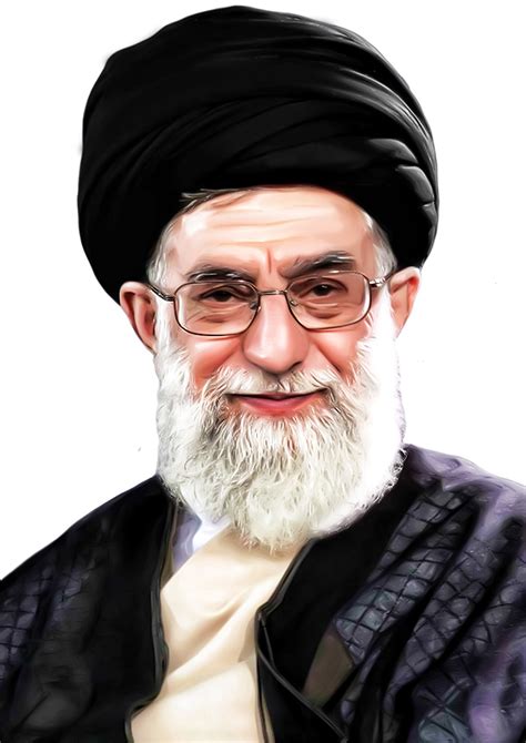 عکس با کیفیت حضرت آیت الله خامنه ای با عبا و عمامه مشکی در پس زمینه