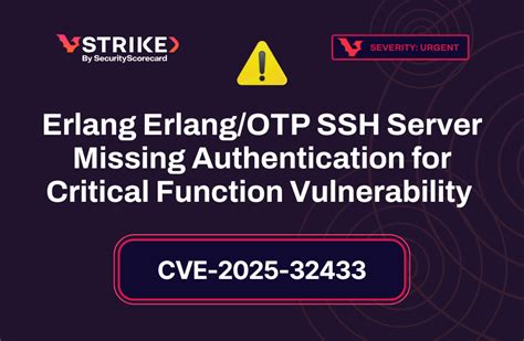 Erlang Erlangotp Ssh Server Missing Authentication For Critical