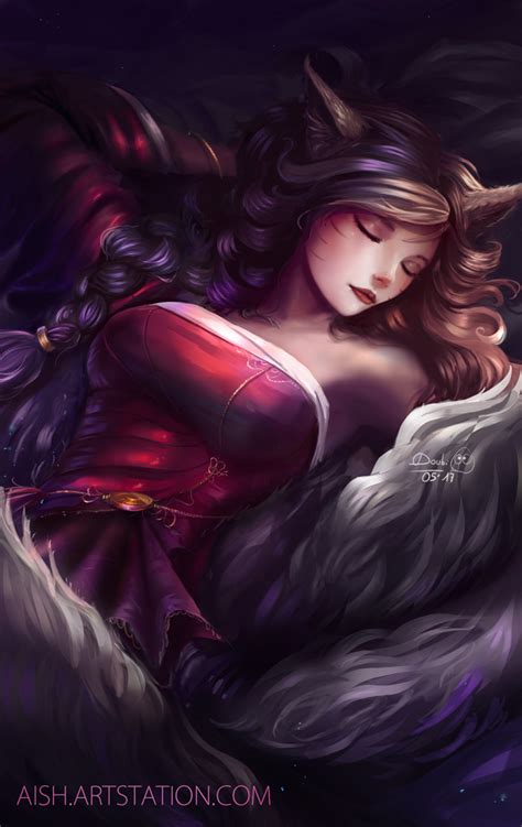 Sleeping Ahri Nsfw Available By Doubidoubi On Deviantart