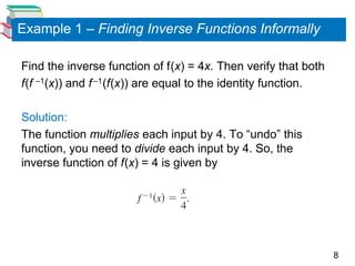 Topic Inverse Of Function Steps To Find Inverse And Properties Of Inverse PPT