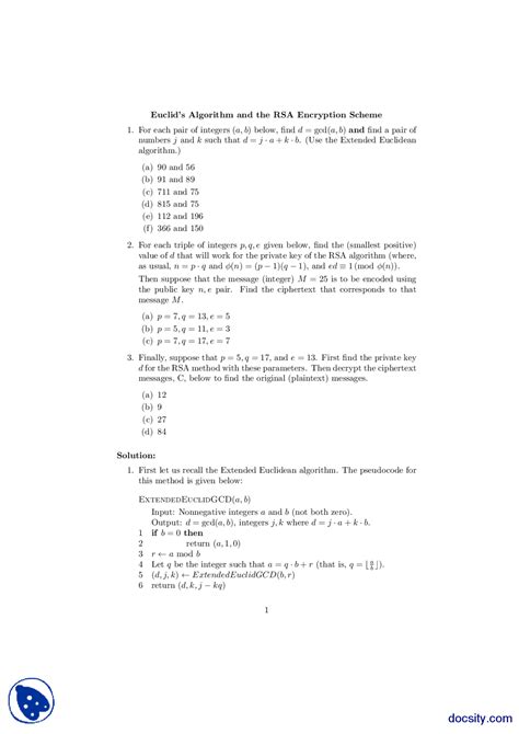 Rsa Complexity Of Algorithms Assignment Solution Exercises Advanced Algorithms Docsity