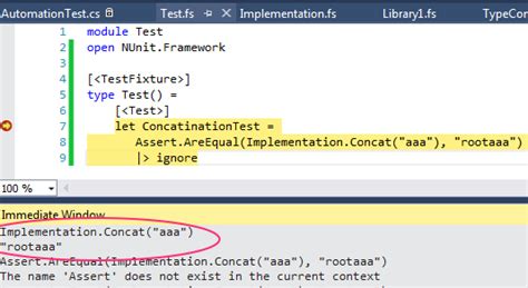 F Nunit Test Comes Back As Not Being Run Stack Overflow