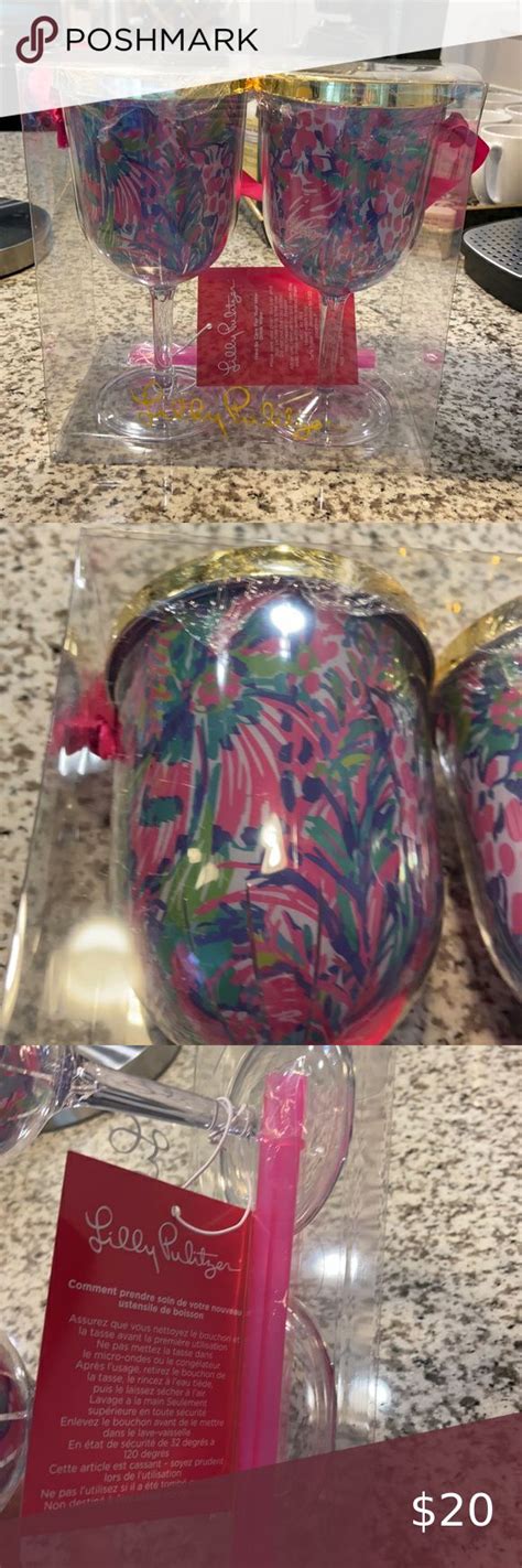 Nwt Lilly Pulitzer Wine Glasses