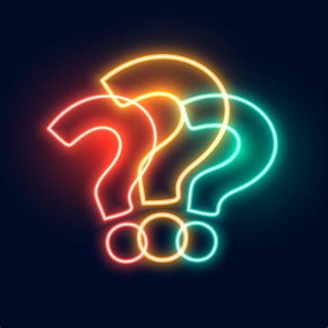 Neon Question Mark