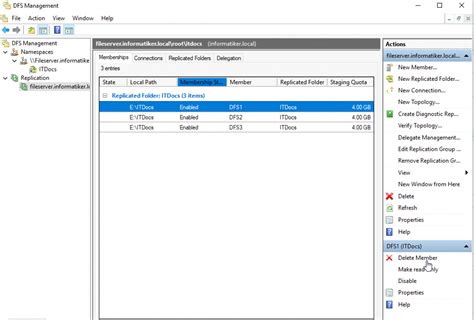 how to remove node from file share cluster dfs on windows server it