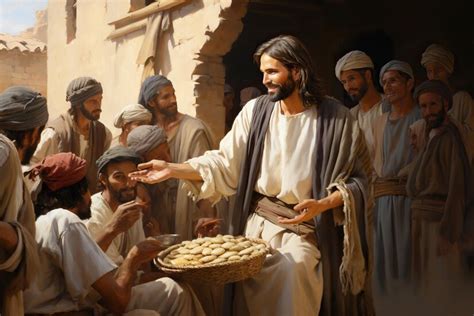 Premium Ai Image Jesus Christ Fed Bread To The Poor Bible Religion