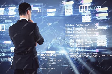 Premium Photo Global Programming Concept