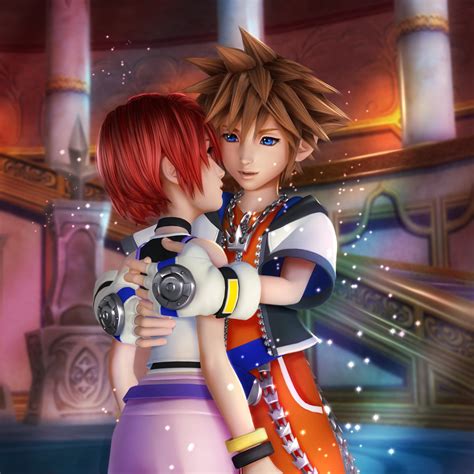 Kingdom Hearts Sora And Kairi Hug