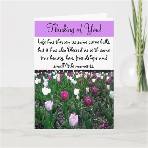 Thinking Of You Friendship Support Card Zazzle