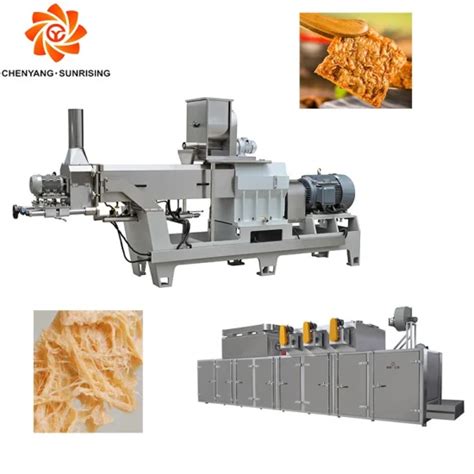 Artificial Meat Soya Meat Processing Line Tvp Tsp Textured Soya Protein Making Machine