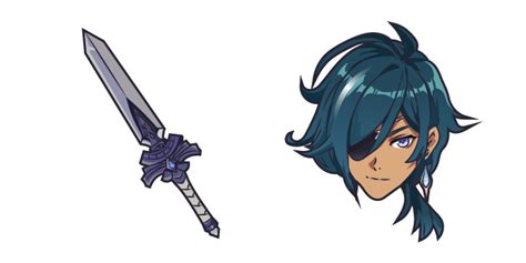 Genshin Impact Kaeya Alberich And Cool Steel Cursor Custom Cursor