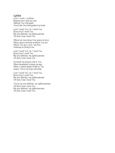 Lord I Need You Steven Devassy Pdf Self Improvement Religion