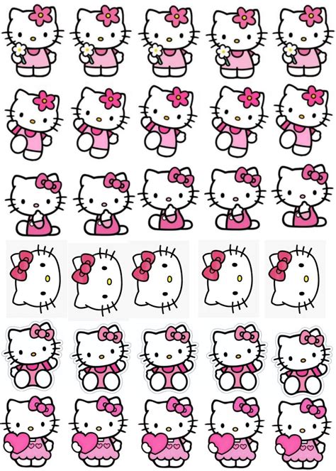 Hello Kitty Cupcakes Topper Hello Kitty Printables Hello Kitty Crafts Hello Kitty Party