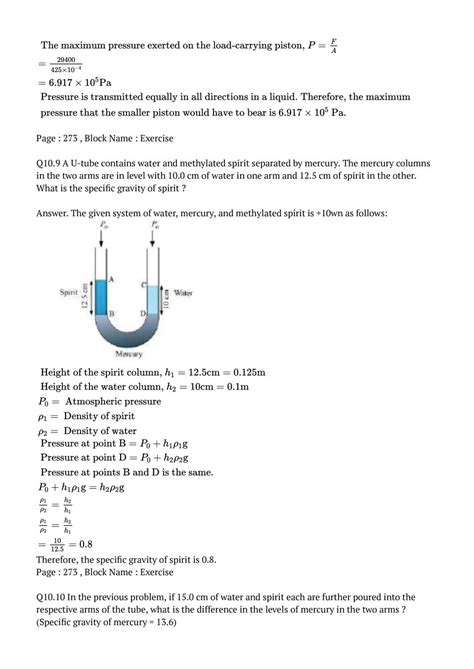 NCERT Solutions For Class Physics Chapter Mechanical Properties Of Fluids AglaSem Babes