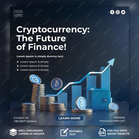 Cryptocurrency Template Design Premium Ai Generated Psd