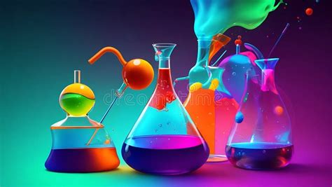 Science Lab Equipments On A Desk Ai Generated Stock Illustration Illustration Of Cartoon Food