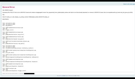 Geting A SQL ERROR Ones I Tern This Mod On When On A Forum Page Where