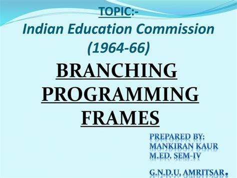 Branching Programmingframes Pptx
