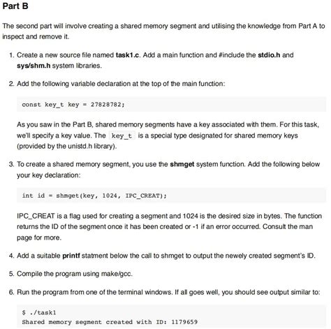 Solved Part B The Second Part Will Involve Creating A Shared Chegg