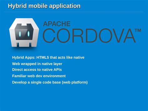 Hybrid Mobile Application With Ionic Framework Ppt