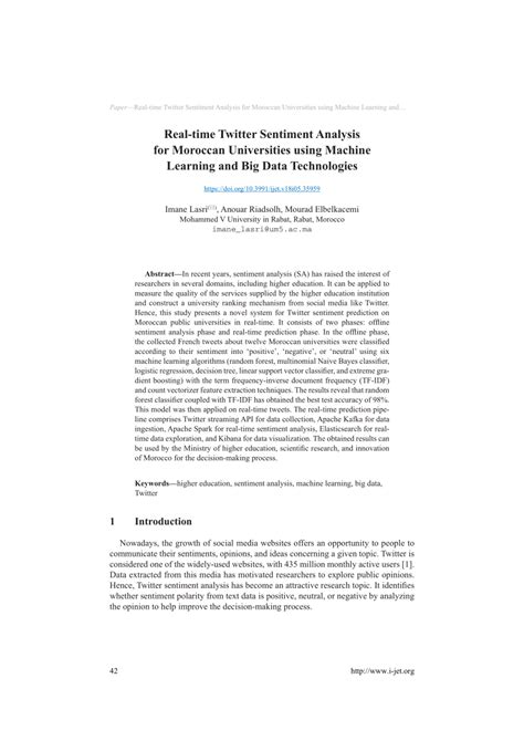 pdf real time twitter sentiment analysis for moroccan universities