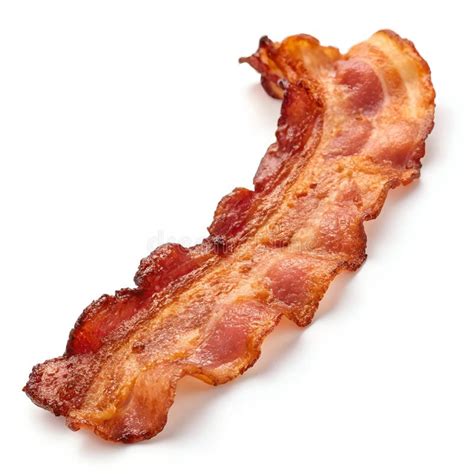 Realistic Bacon Slice Isolated On White Background Stock Illustration Illustration Of Vector