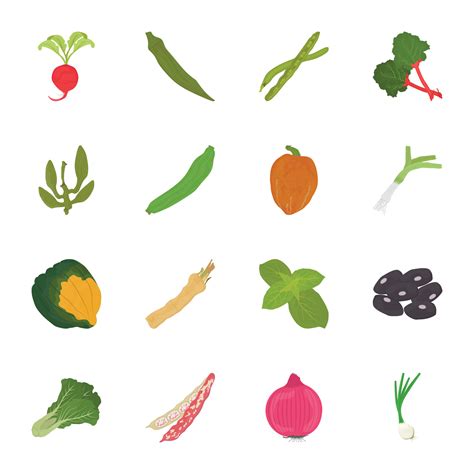 Pack Of Vegetables Icons 24450949 Vector Art At Vecteezy