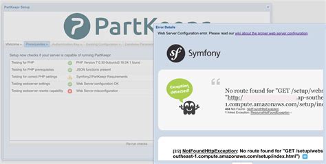 Installation Error No Route Found · Issue 977 · Partkeeprpartkeepr · Github